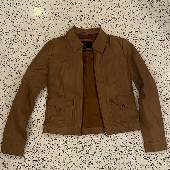 Bernardo | Jackets & Coats | Bernardo Light Brown Leather Jacket | Poshmark